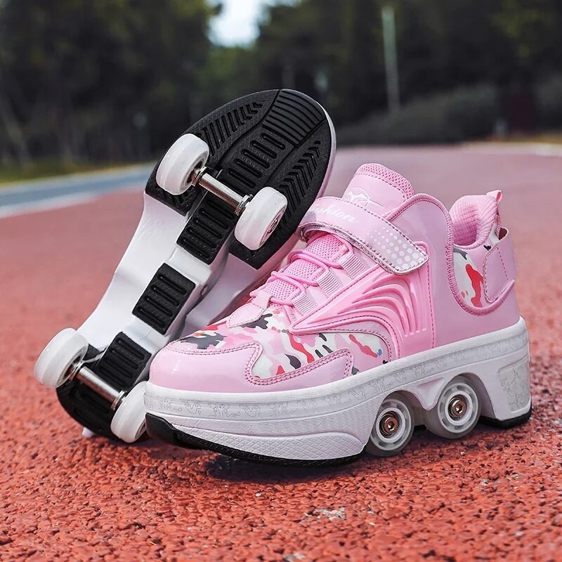 Jual Sepatu Roller deformasi sneaker Roller tujuan ganda wanita hadiah ...