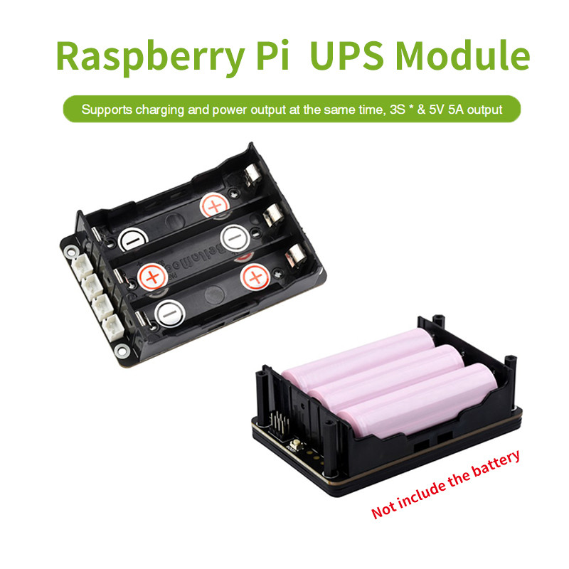 Jual Raspberry Pi 5 UPS HAT Support 18650 Li Battery 5V Uninterruptible ...