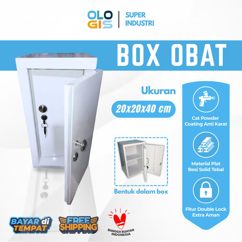 Jual OLOGIS - Box Obat Besi Narkotika Anti Karat / Lemari Obat Farmasi ...