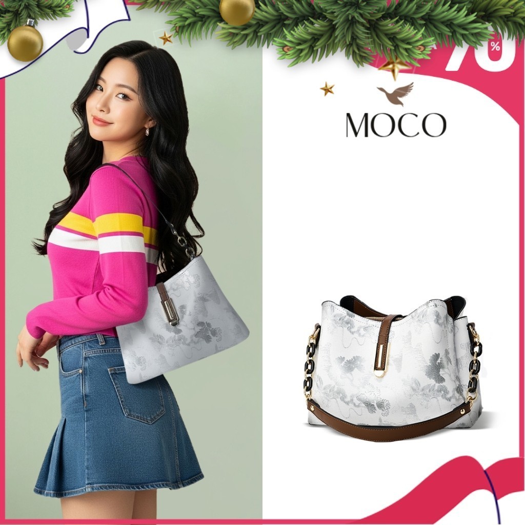 Jual MOCO OFFICIAL - Adella Bag Fashion Tas Shoulder Bag Wanita Motif ...