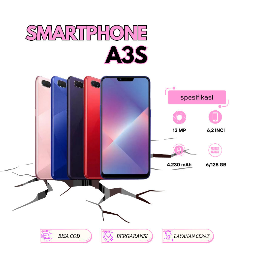 Jual HP OPPO A3S ram 6/128GB 4G LTE GARANSI 1 TAHUN | Shopee Indonesia