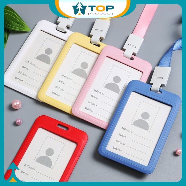 Jual Lanyard Id Card Name Tag Gantungan Transparan Solid Colour ...