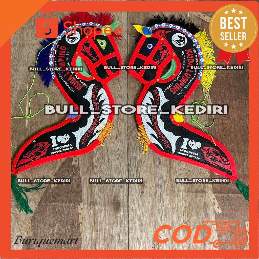 Jual Kuda Kain + Pecut Lidi Jaranan Kepang Dengan Tali Panjang COD ...