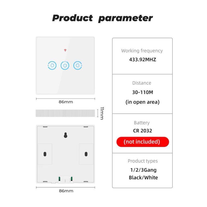 Jual MORE White | 1 Gang | Saklar Remote 433Mhz Wireless Switch | Smart ...