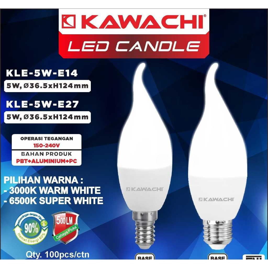Jual LED Candle KLE 5Watt - Bola Lampu LED Bentuk Lilin - Lampu Hias ...