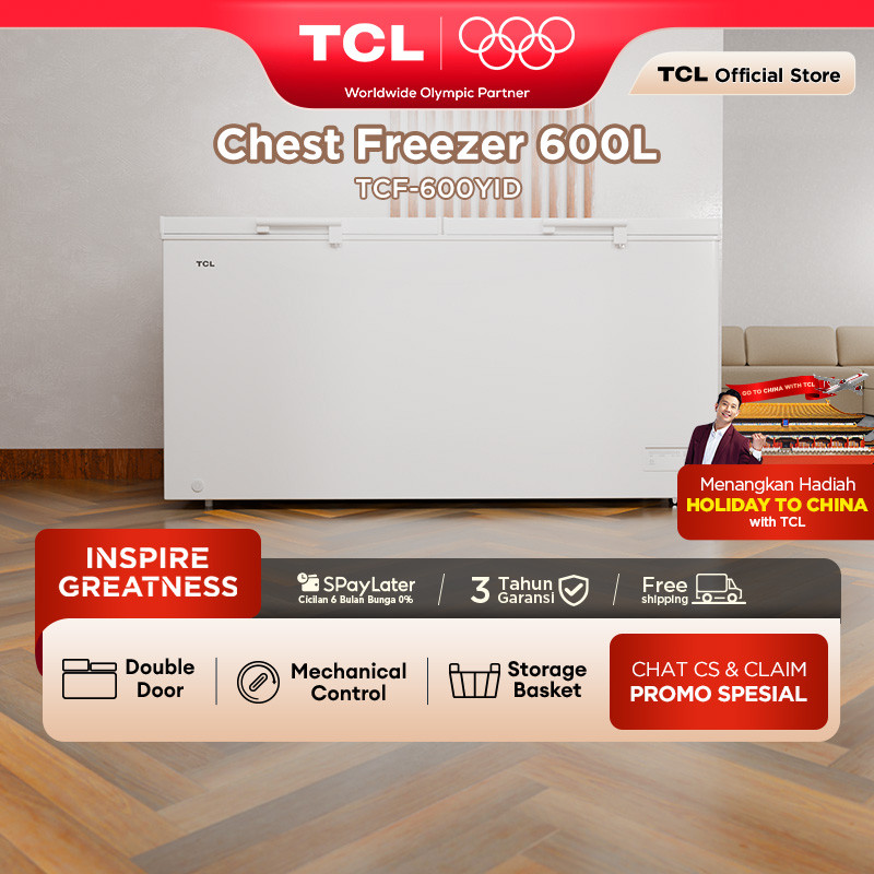 Jual TCL Chest Freezer Kapasitas 600 Liter Super Freezing - Storage ...