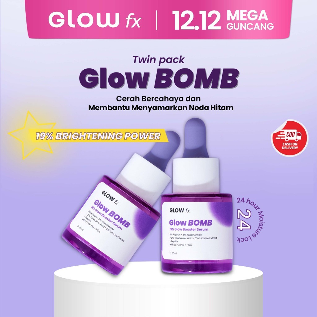 Jual GLOW FX Glow Bomb Serum Twin Pack | Serum Pencerah 19% ...