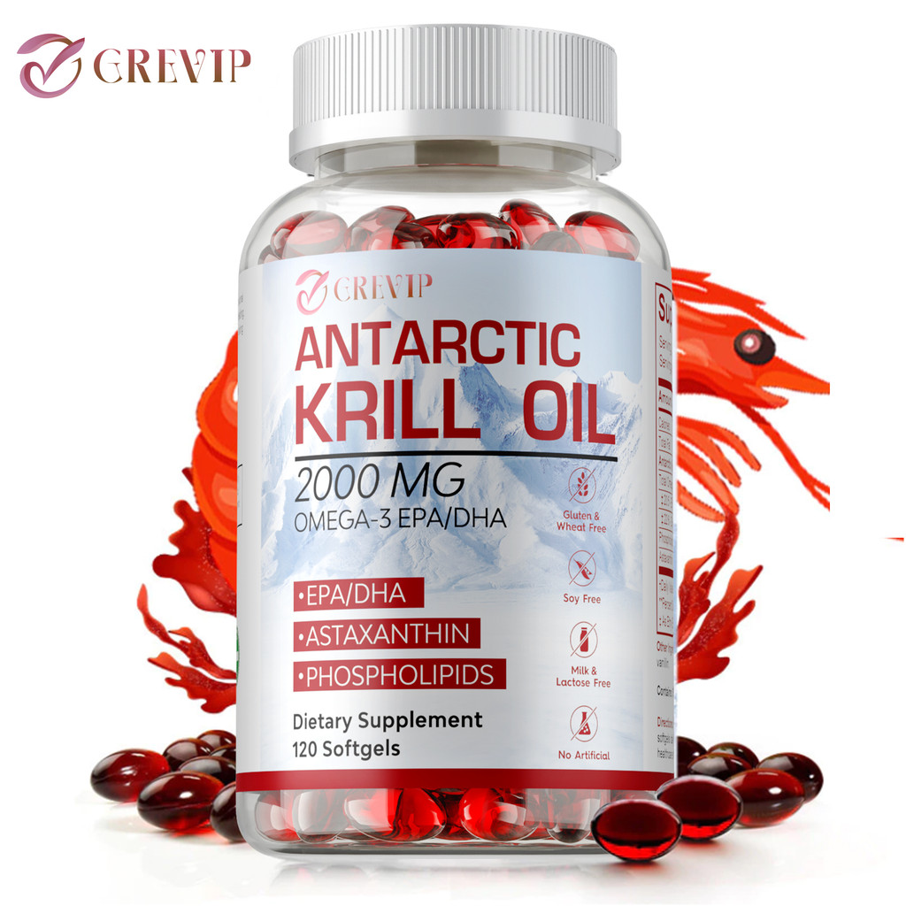 Jual GREVIP - Minyak Krill Antartika, 2000 mg - Cocok untuk sendi dan ...