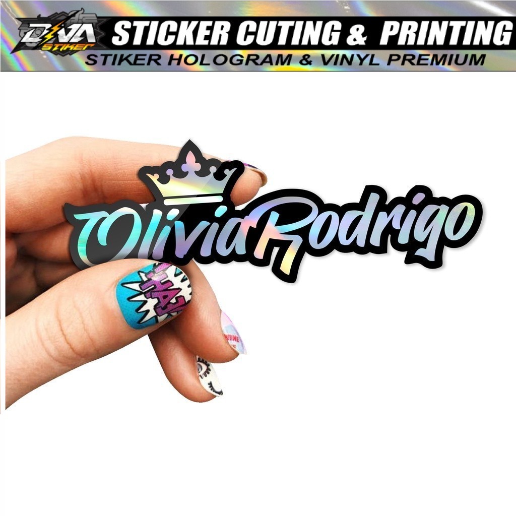 Jual Stiker Nama Mahkota Queen & King Custom Tulisan Hologram | Shopee ...