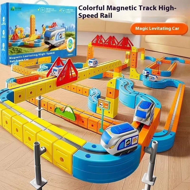 Jual Electric Magnetic Track Train For Kids - Stem Montessori Toy y ...