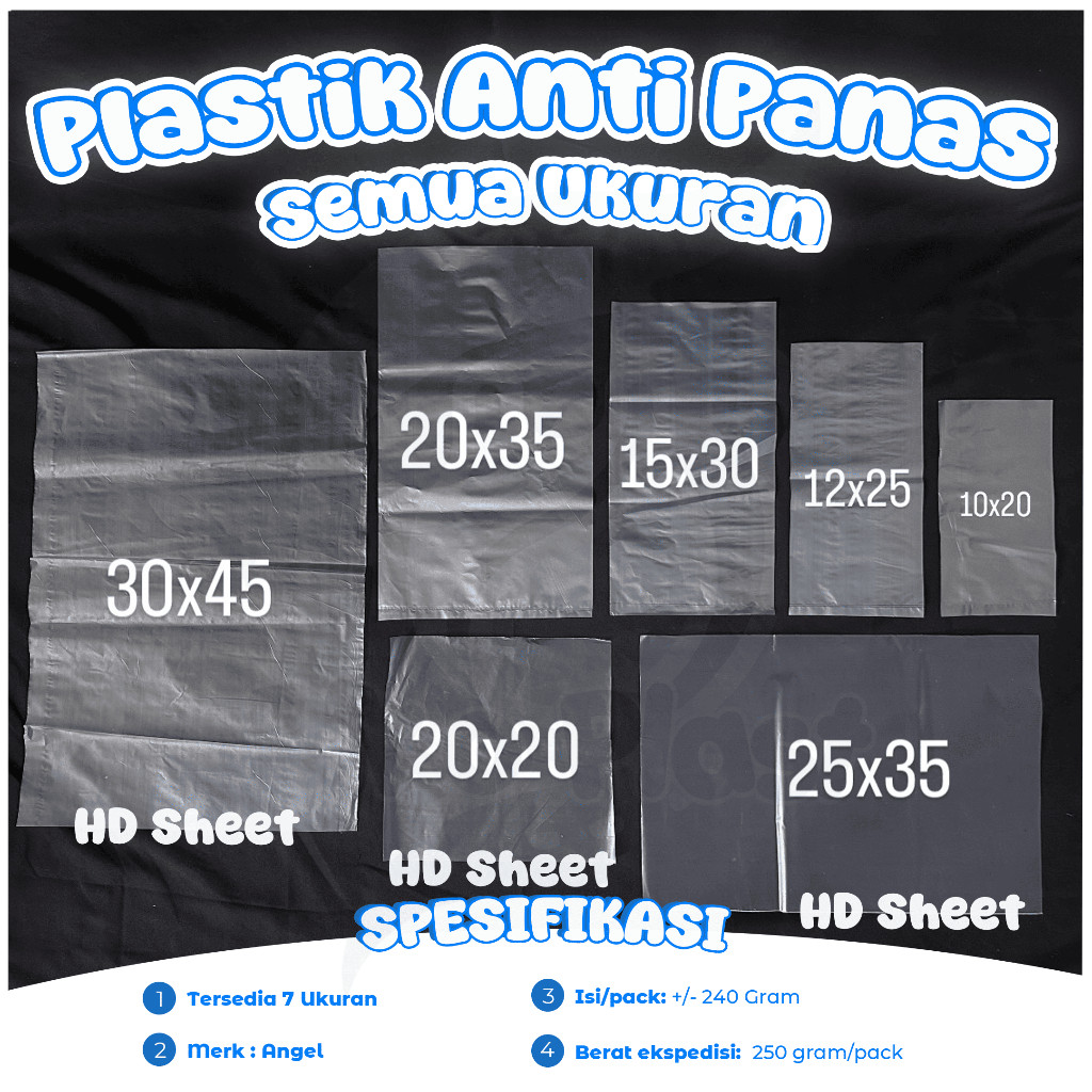 Jual Plastik Anti Panas ANGEL Tersedia 4 Ukuran Isi 240 Gram / Plastik ...
