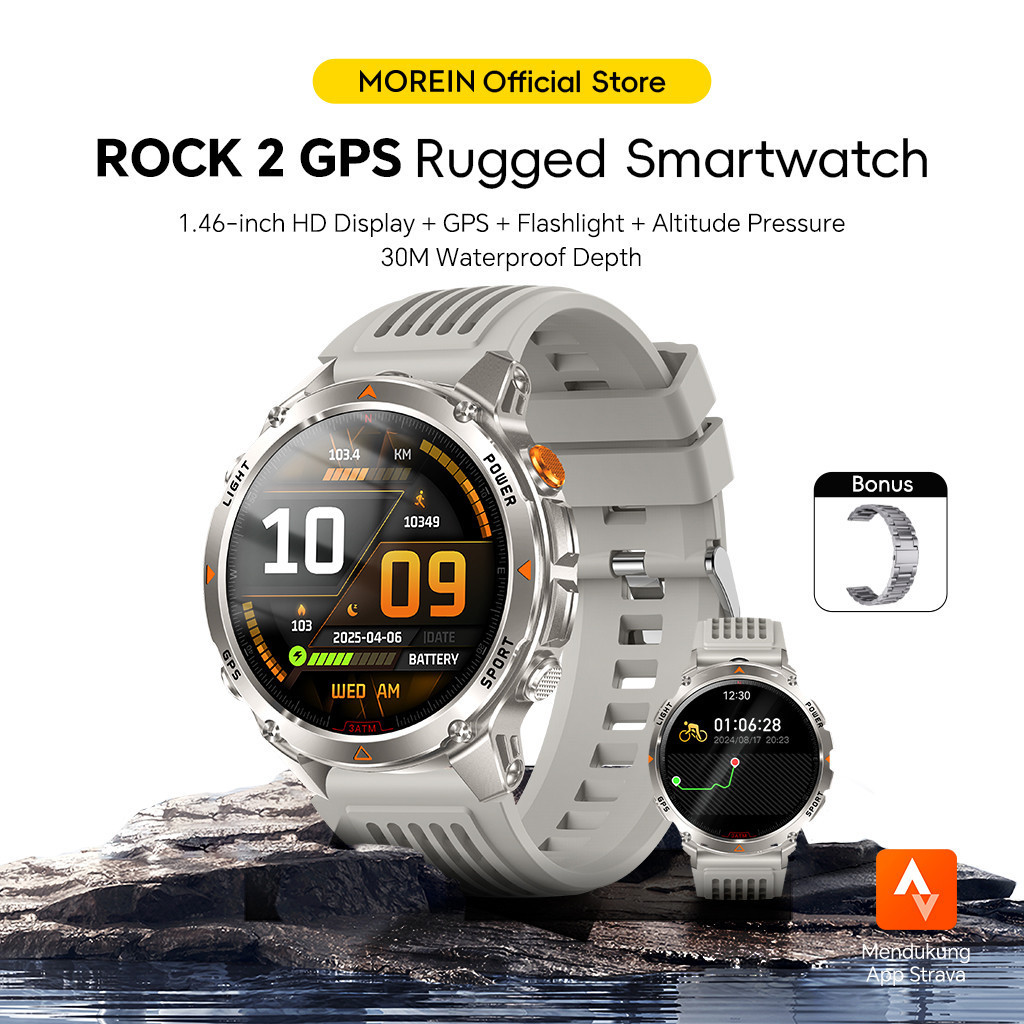 Jual Morein Rock 2 GPS Smartwatch - Tahan Air 3ATM | GPS Kompas ...