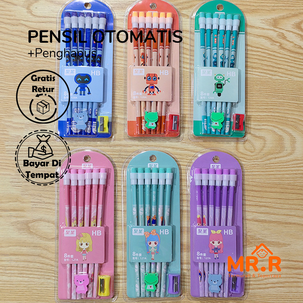 Jual Stationery Set Anak Pensil HB Anak Motif Robot Lengkap dengan ...