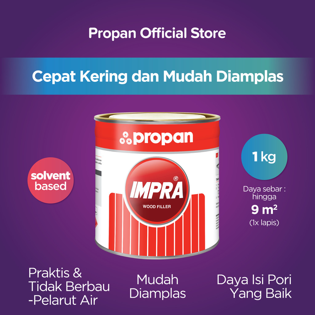 Jual PROPAN IMPRA WOOD FILLER IMPRA-1KG | Shopee Indonesia