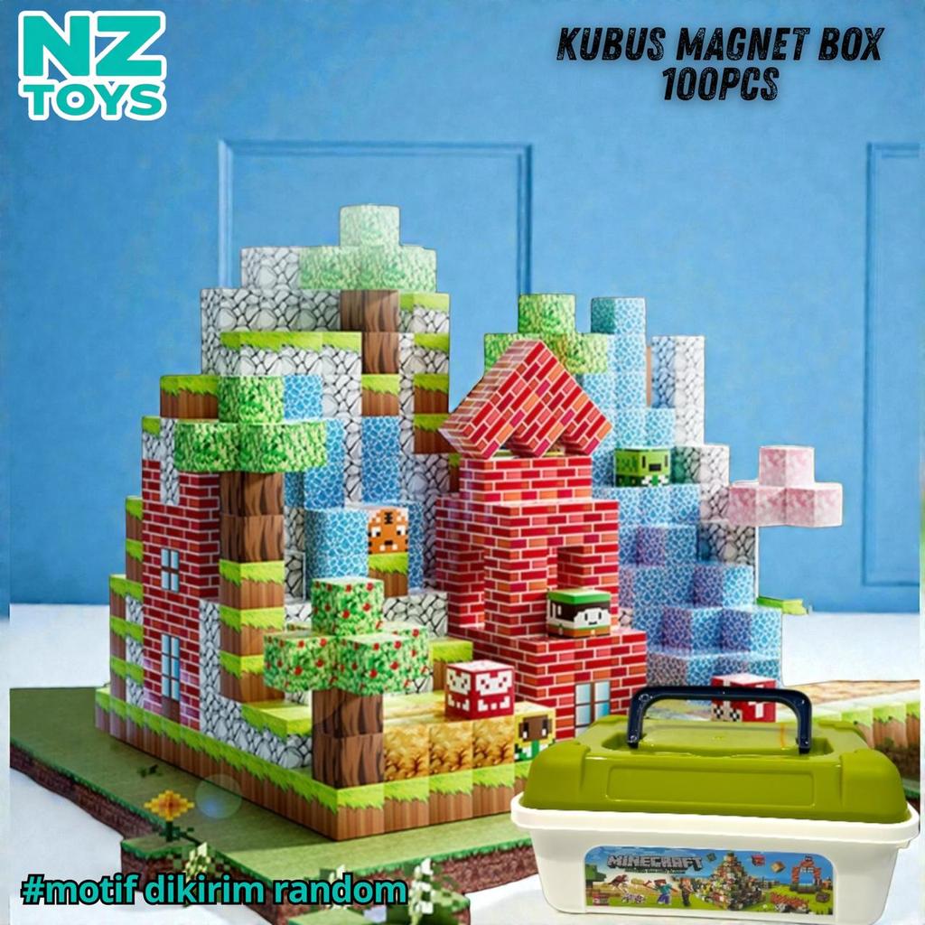 Jual 100PCS Kubus Magnet Magnetic Building Cubes 3D Pixel World Block ...