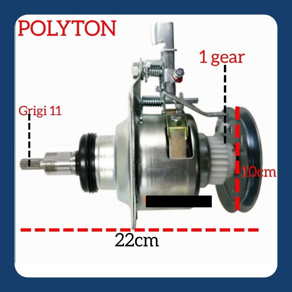 Jual Gearbox mesin cuci POLYTRON ZERO MATIC 1 tabung | Shopee Indonesia