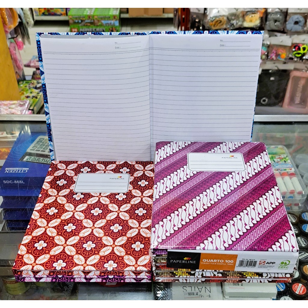 Jual (1 PAK ) 5 Buku Hard Cover Paperline Quarto Isi 100 Lembar / Buku ...