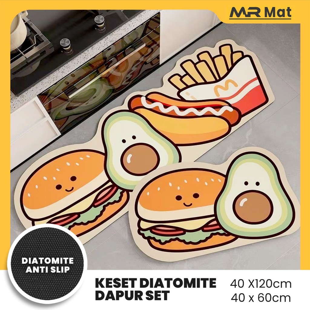 Jual MR MAT Keset Dapur Diatomite Original 2in1 Anti Slip Kitchen Floor ...