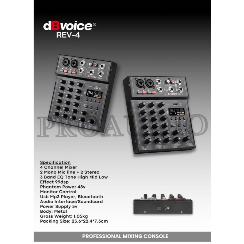 Jual SOUND MIXER AUDIO DB Voice Rev 4 ORIGINAL 4 Channel dBVoice REV4 ...