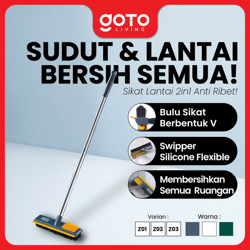 Jual Goto Zoey Sikat Ubin Lantai Serbaguna 2in1 Gagang Panjang untuk ...