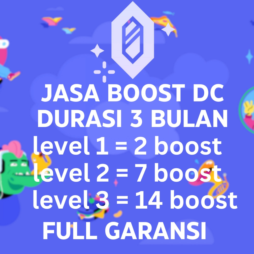 Jual JASA BOOST SERVER UNTUK DC 3 BULAN FULL GARANSI DISCORD DC BOOSTER ...