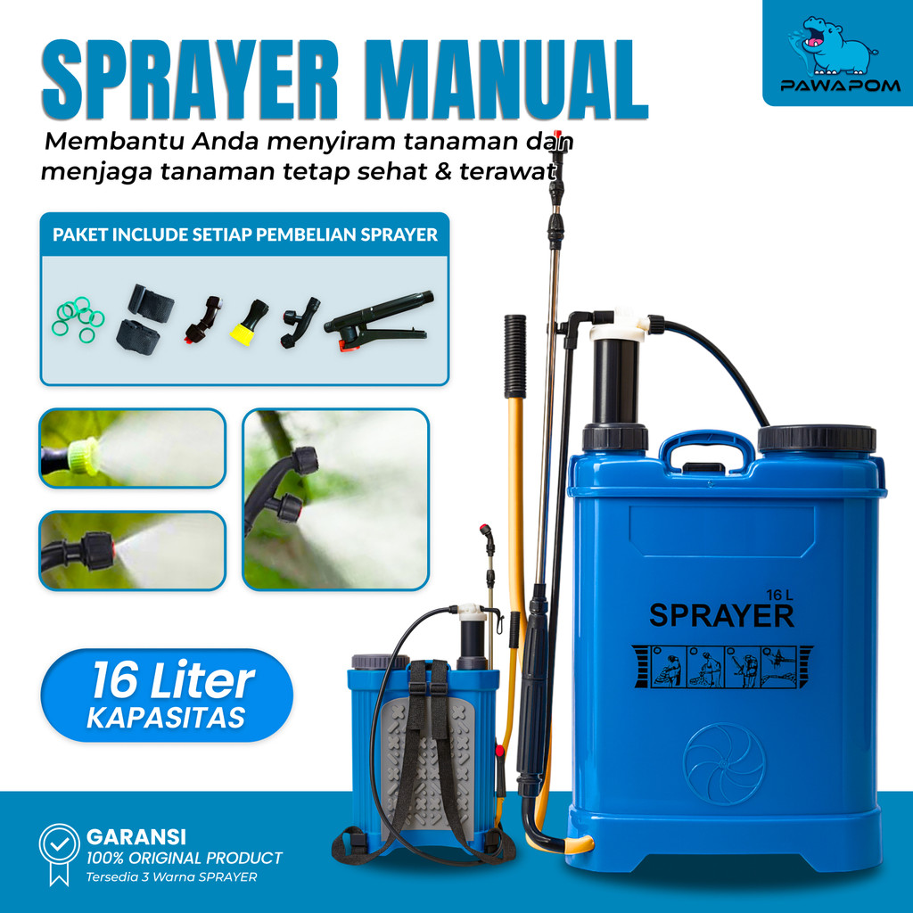 Jual PAWAPOM Sprayer Manual 16L Tekanan Tinggi – Alat Semprot Hama ...