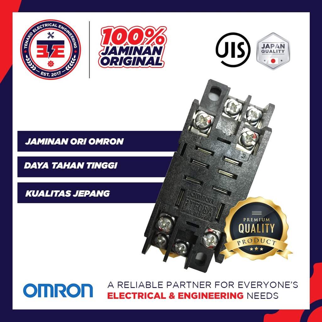 Jual OMRON PTF08A-E Socket 8 Pin Relay LY2 8 Kaki Original Omron ...