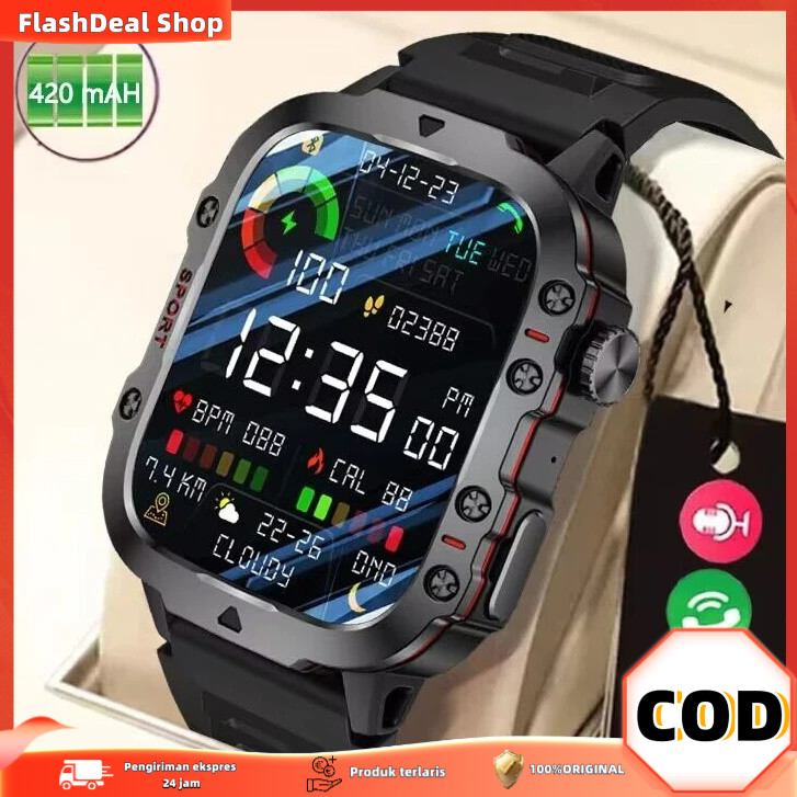 Jual Jam Tangan Pintar Pria Asli 100+ Olahraga IP68 Tahan Air Panggilan ...