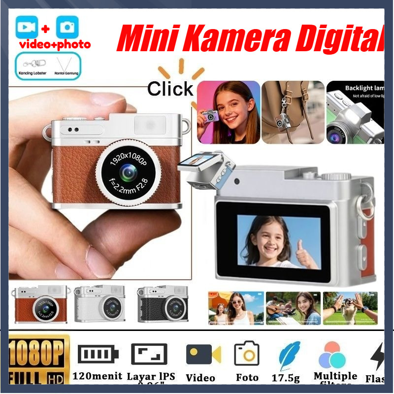 Jual [COD] Mini Kamera Digital Retro 0.96 Inci Kamera Vlog Kamera HD ...