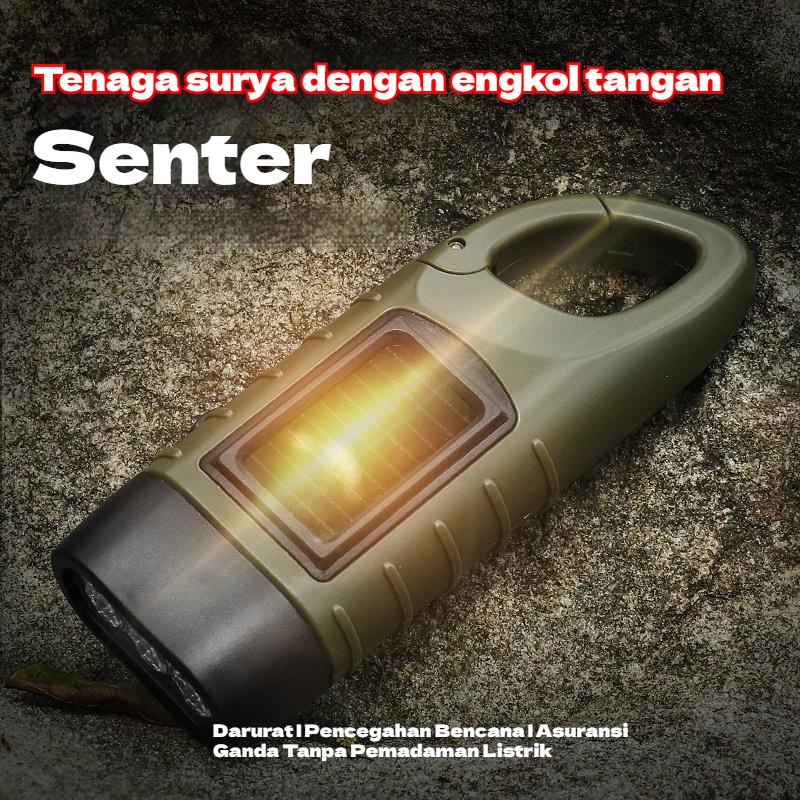 Jual Senter Tenaga Surya dengan Engkol Tangan Multi-Fungsi Pasokan Daya ...