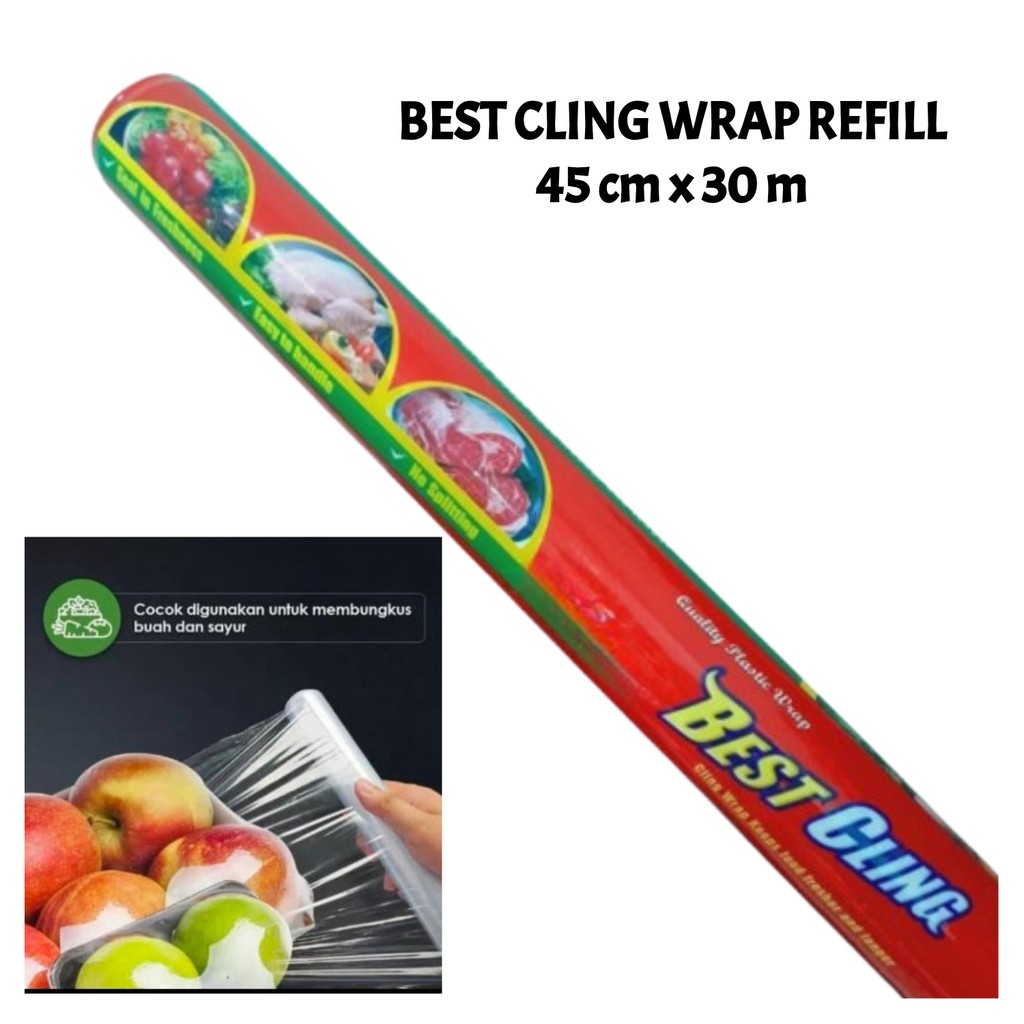 Jual Best Cling Wrap Refill 45 cm x 15 meter Plastik Wrapping Film ...