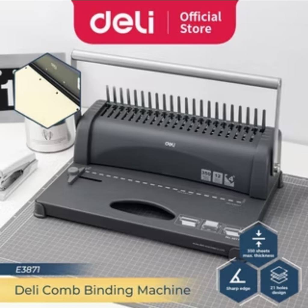 Jual Deli E3871 Mesin Binding - Mesin / Alat Jilid Spiral Plastik Deli ...