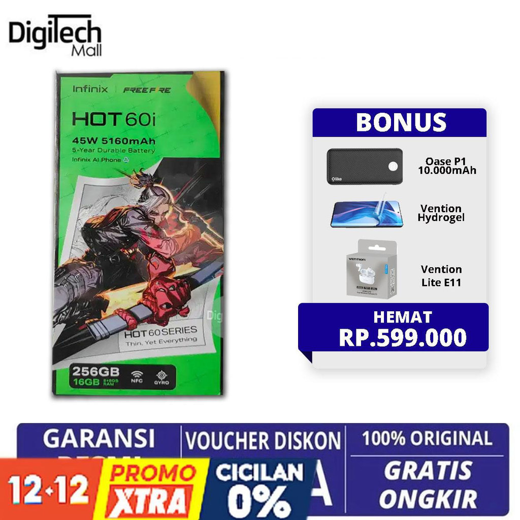 Jual Infinix Hot 60i 6/128GB 8/256GB Garansi Resmi - [ Digitech Mall ] | Shopee Indonesia