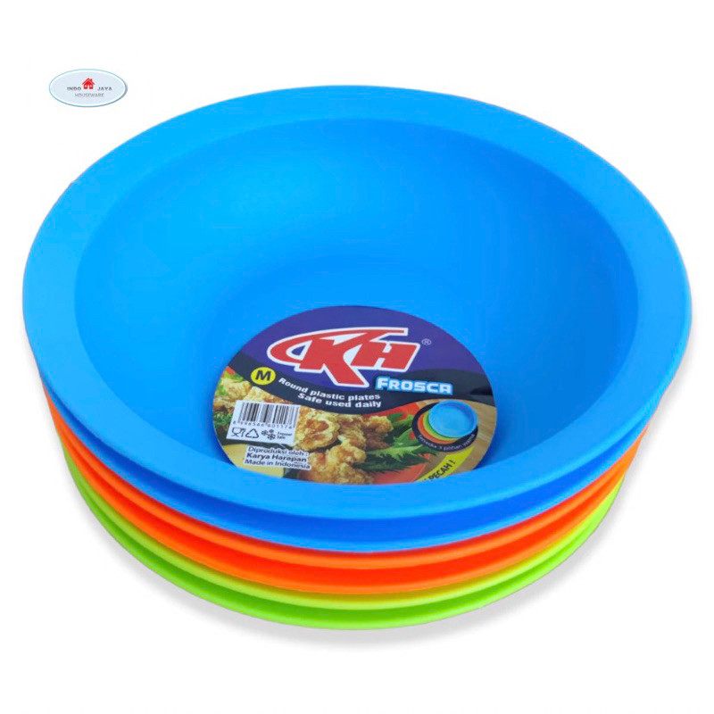 Jual Piring Makan Dalam Tebal KH FROSCA Ukuran M Dan L | Shopee Indonesia