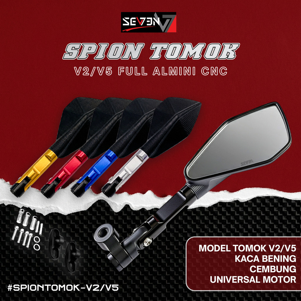 Jual Spion TOMOK V2 / V5 SEVEN – Aluminium CNC, Universal Motor Matic ...