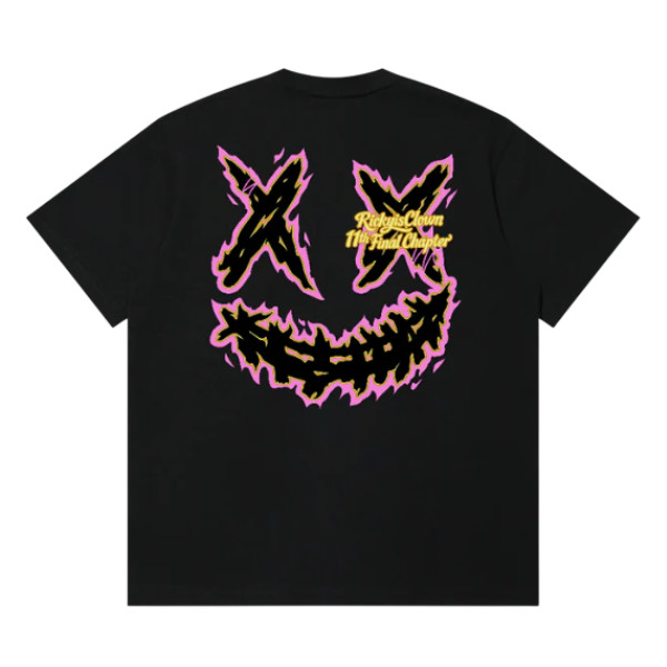 Jual Ricky Is Clown Pink Flames Attack Black / Kaos Branded Original ...