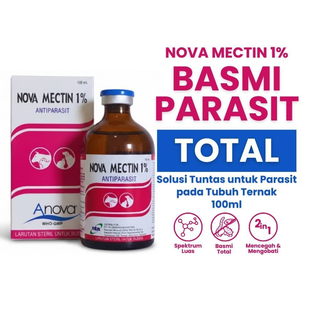 Jual Nova Mectin 1% 100 ml - Anova Mectin 100 ml - Nova Mectin 100 ml ...