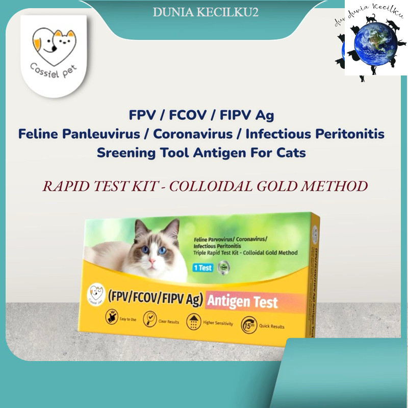 Jual Cassiel Tes Kit FPV / FCOV / FIPV (Ag) Alat Test Virus Pada Kucing ...