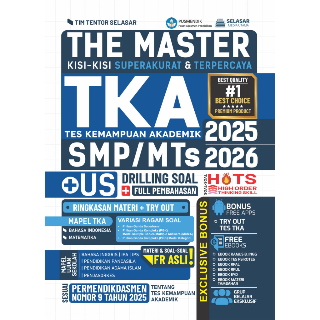 Jual Buku The master TKA + US SMP/MTs 2025-2026 - Selasar Media Utama ...
