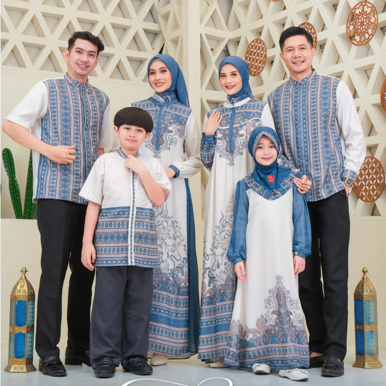 Jual KEKE Sarimbit Abaya Gamis Koko Couple Keluarga Motif Terbaru 2026 ...