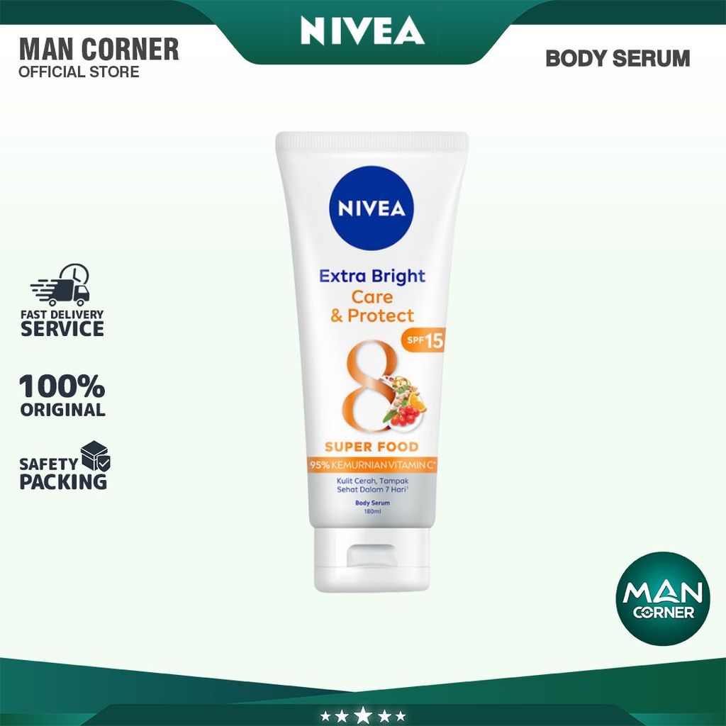 Jual Nivea Body Serum Extra Bright Care & Protect SPF 15 180ml | Man ...