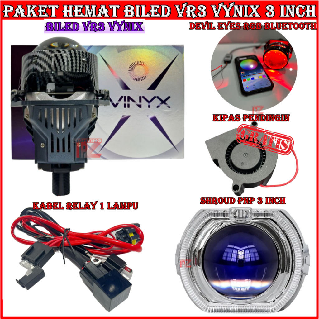 Jual Lensa Lampu LED Laser Projector Projie BiLED 3 Inch Inci Inchi ...