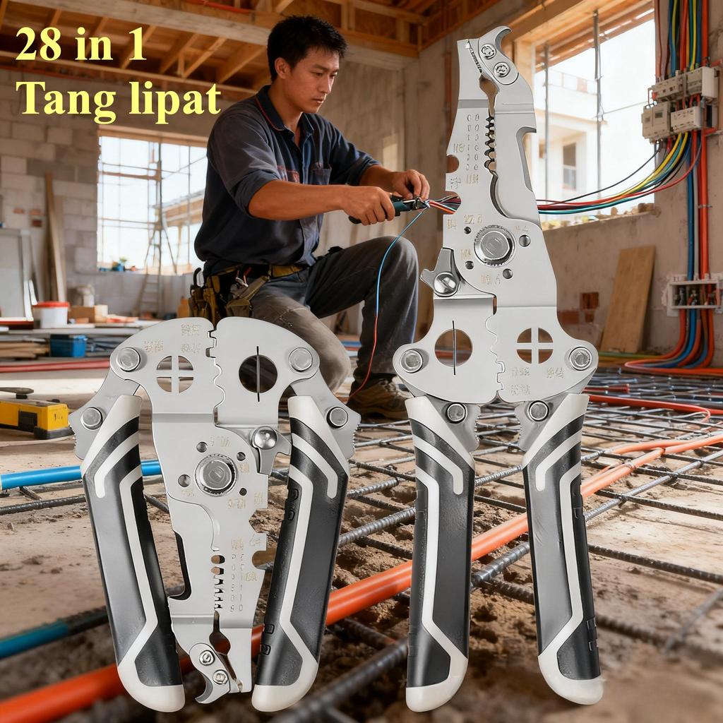 Jual Tang Kabel Multifungsi 28-in-1 Berukuran 8 Inci Dapat Dilipat ...