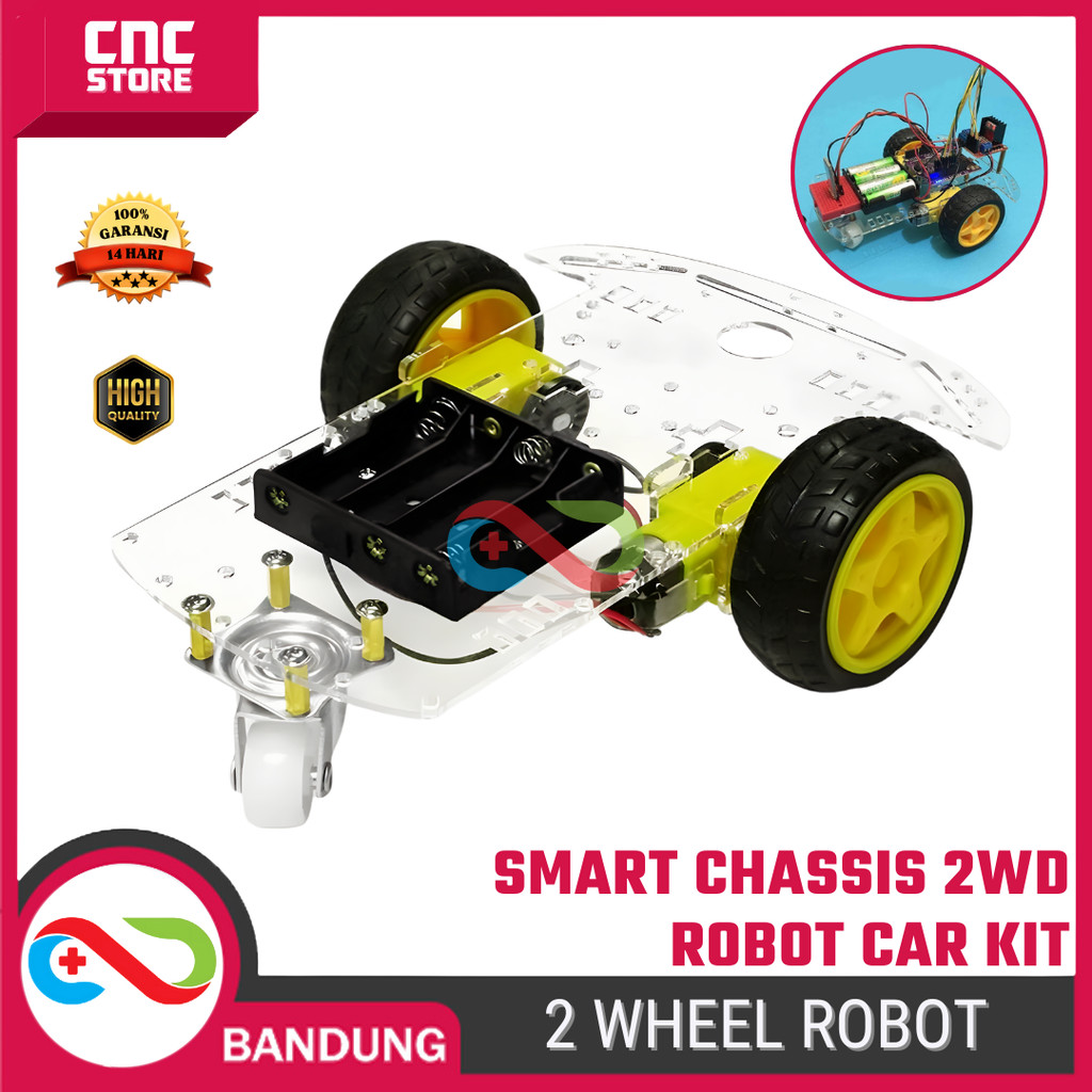 Jual Smart Chassis 2WD – Robot Car Frame for Arduino / Rangka Mobil ...