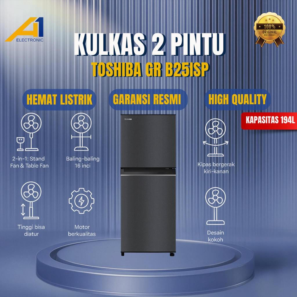 Jual TOSHIBA Kulkas 2 Pintu GR-B25I 190L Low Watt Non-Inverter Garansi Resmi | Shopee Indonesia