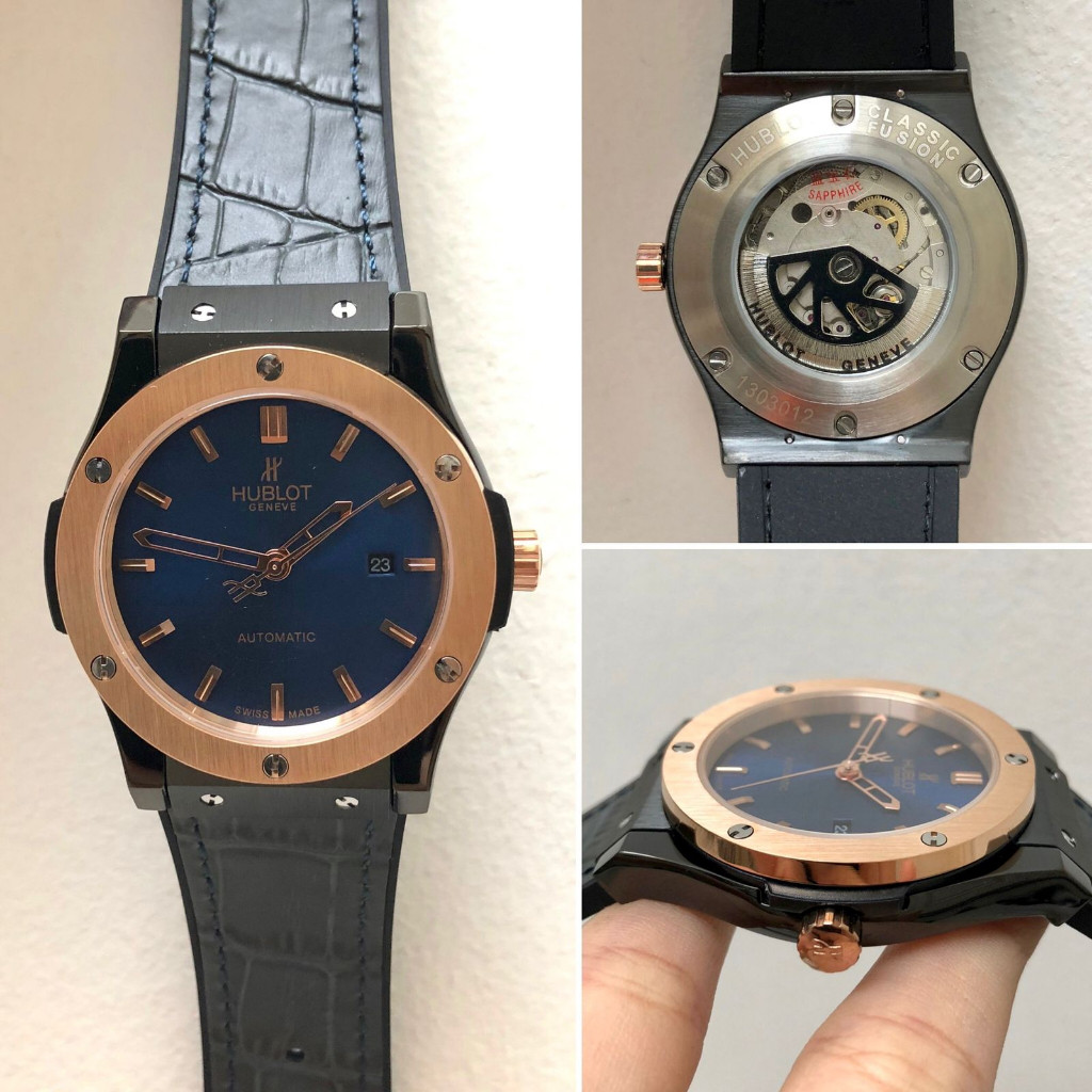 Jual habe JAM TANGAN PRIA CLASSIC FUSION BLACK BLUE NAVY ROSE GOLD ...