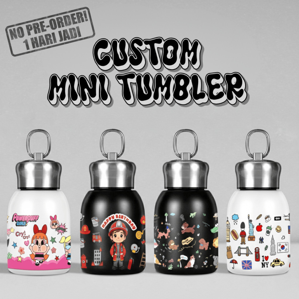 Jual Tumbler Termos Mini Stainless Steel Custom Nama | Hampers Gift ...