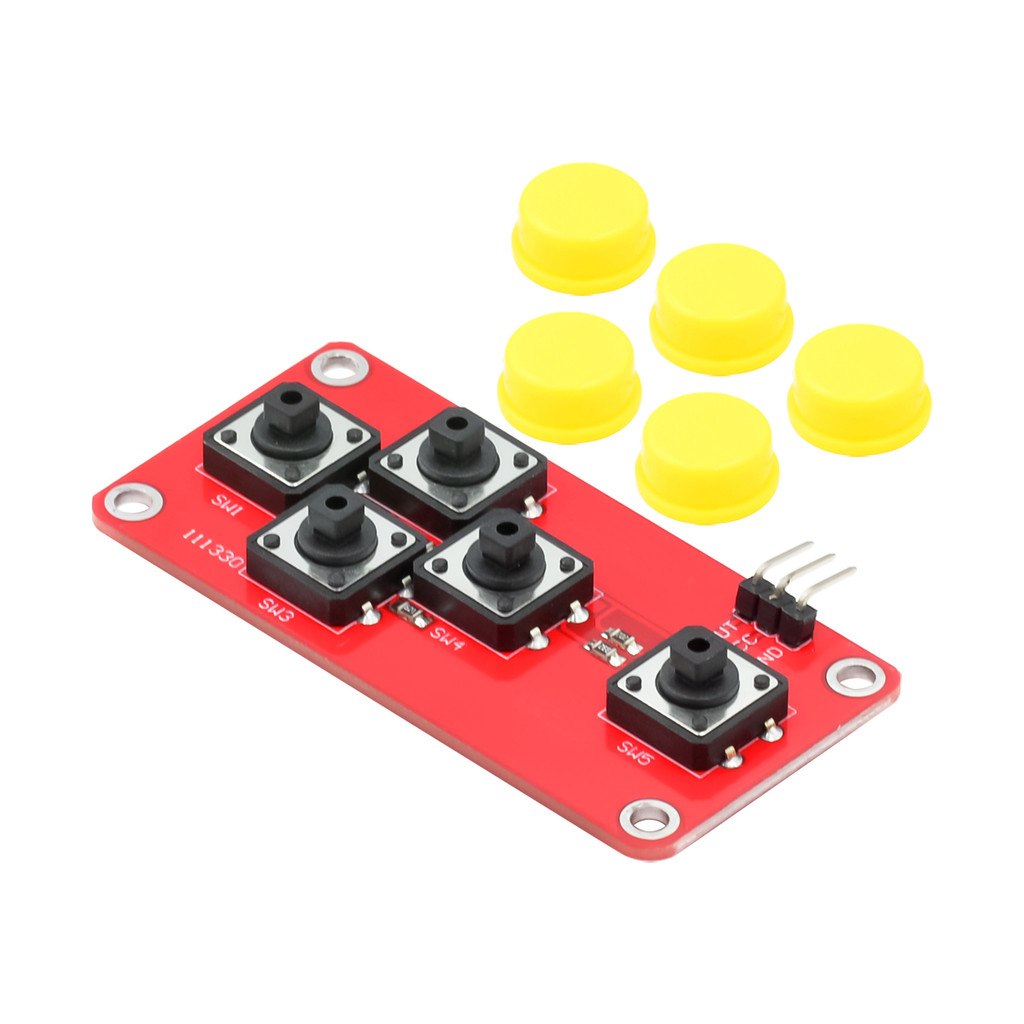 Jual AD Keyboard Simulate Five Key Module Button for Arduino Sensor ...
