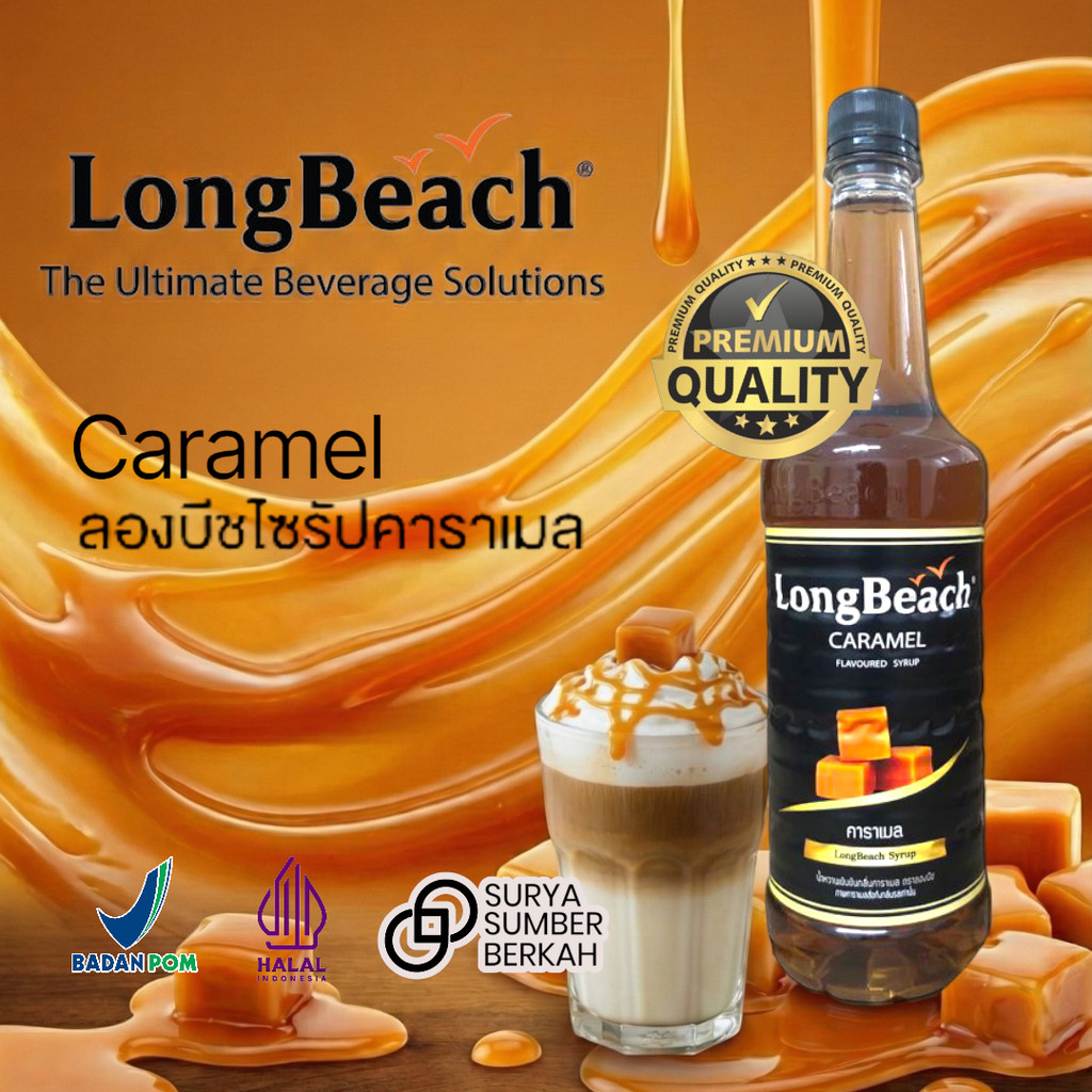 Jual Long Beach Flavour Syrup CARAMEL Sirup NOL KALORI Halal BPOM ...