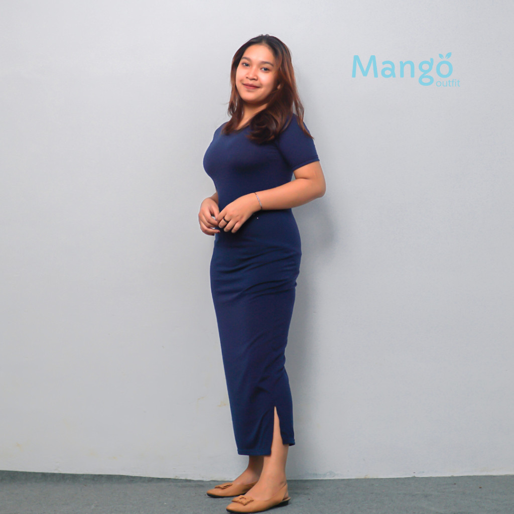 Jual MANGO - Long dress hitam | dress hitam polos | dress wanita bahan ...
